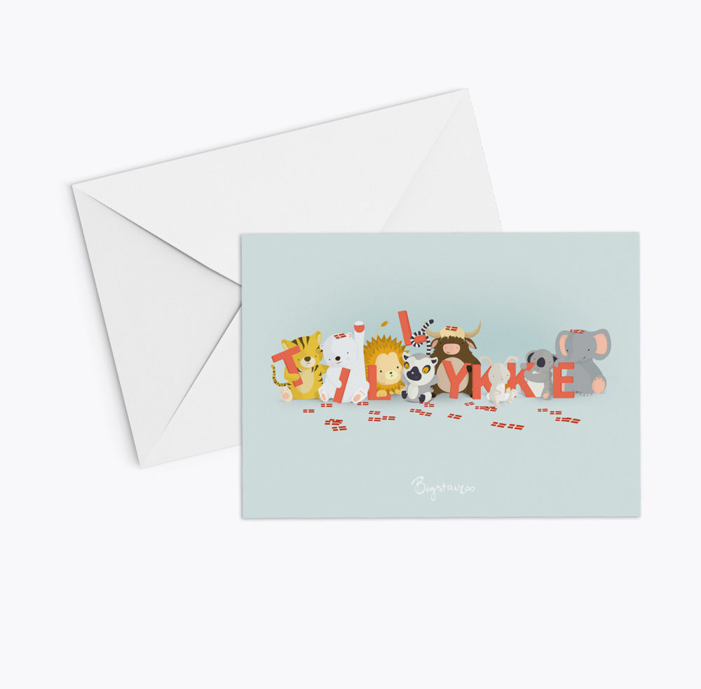 Kort fra Bogstavzoo | Send et tillykke til en du holder af